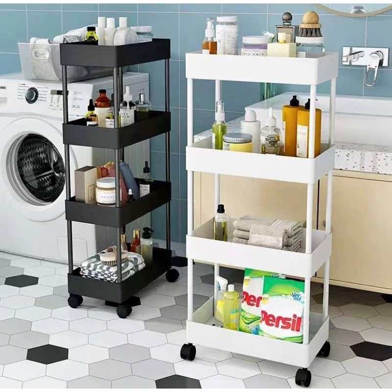 Jual RAK TROLY SUSUN 4 / RAK SALON / RAK DAPUR SUSUN + RODA | Shopee ...