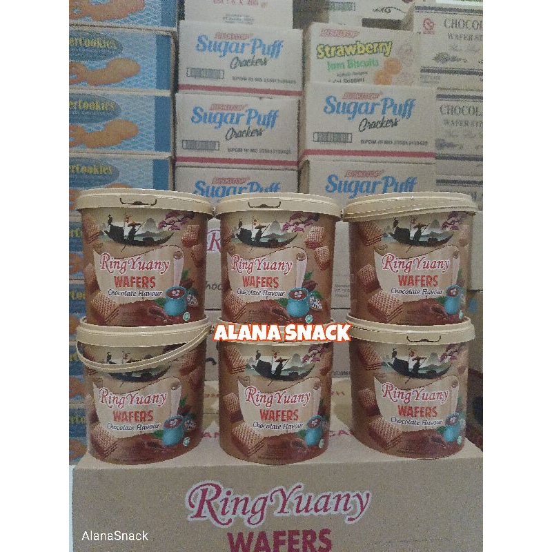 Jual ring yuany wafer coklat toples 1 karton | Shopee Indonesia