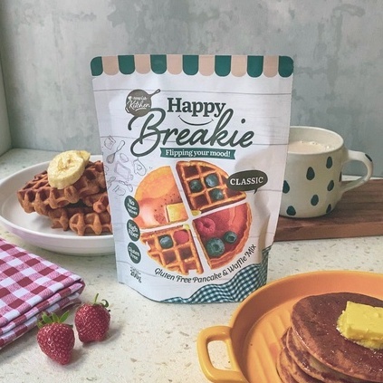 Jual Happy Breakie Gluten Free Pancake & Waffle Mix - Classic 200gr ...
