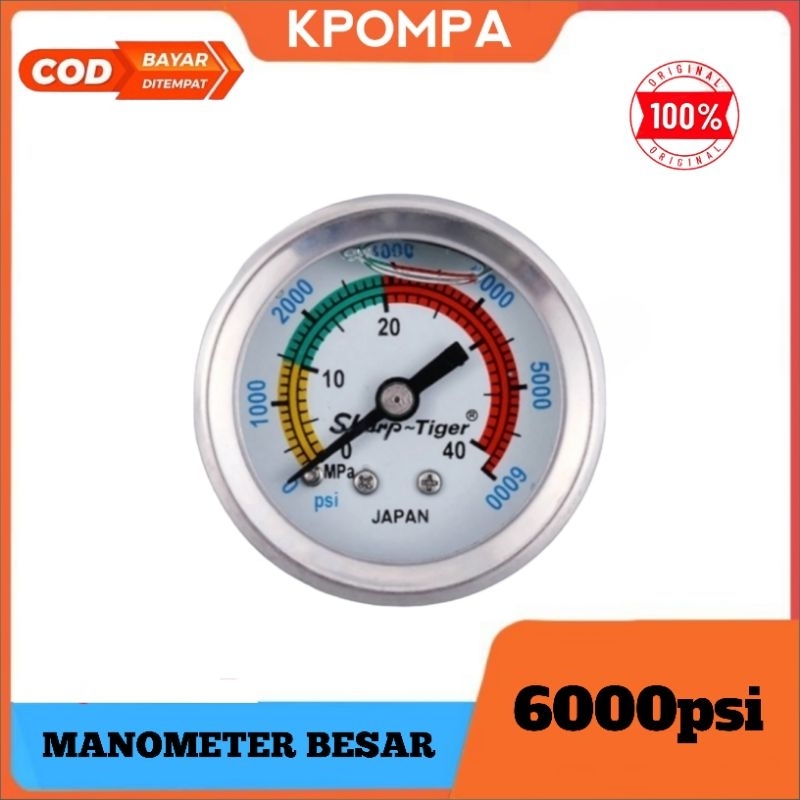 Jual Manometer Besar 6000psi bisa nyala di tempat gelap, Sparepart ...