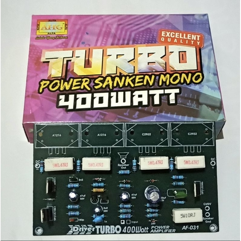 Jual Kit Driver Turbo Power Amplifier Mono 400W Safari Mono Excellen ...