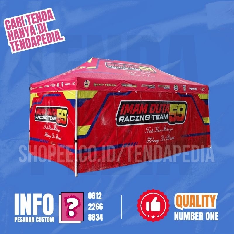 Jual TENDA PADDOCK / TENDA BALAP / TENDA RACING 3X6 FULLSET | Shopee ...