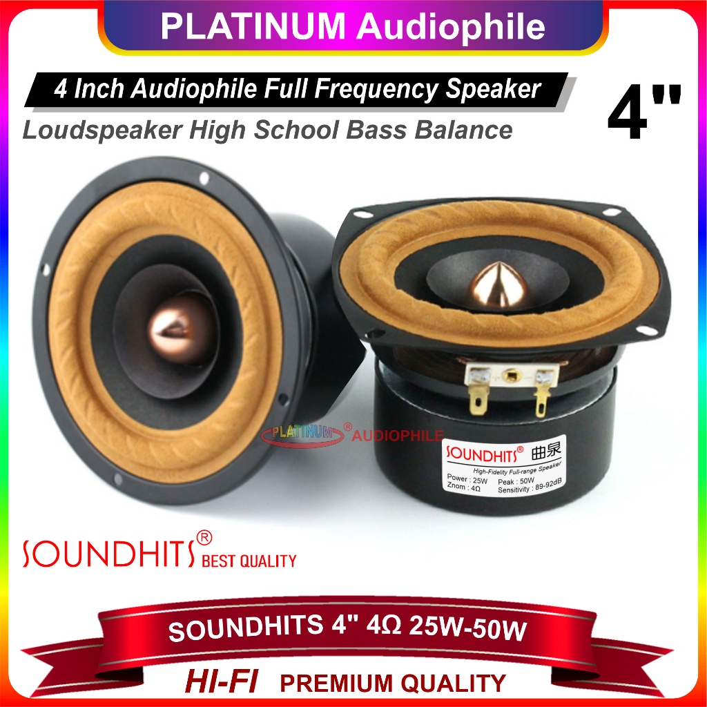 Jual Speaker Full range 4 Inch 4 ohm 50W Hifi Speker 4" Fullrange Soundhits SQ-402 | Shopee ...