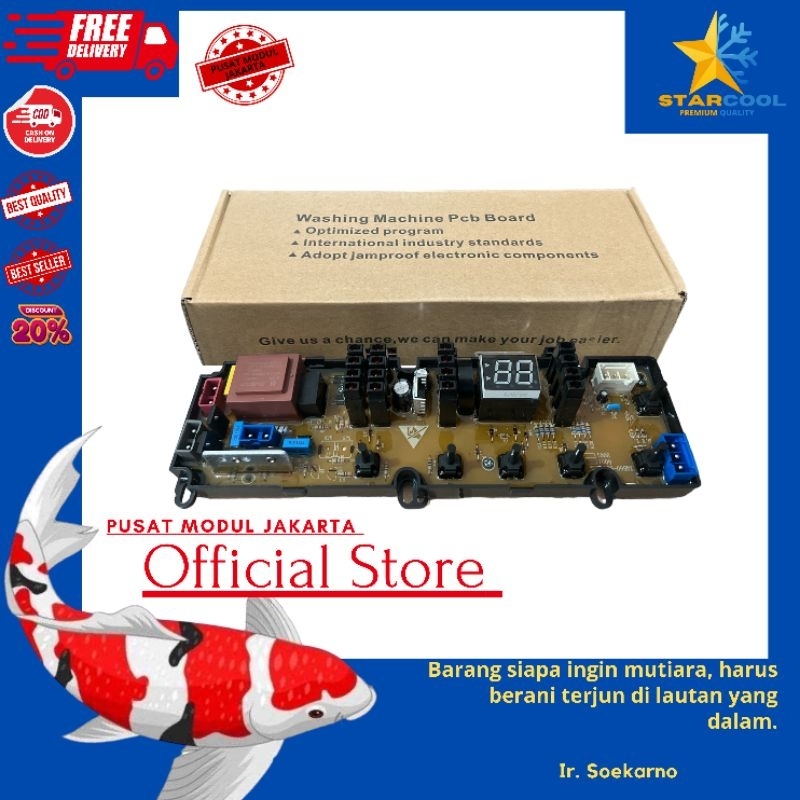 Jual modul pcb mesin cuci sharp ES-H758T-GY / ES-H858T-GY / ES-H958T-GY ...