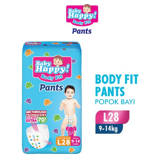 Jual Baby Happy Pants Popok Bayi - Ukuran L28 (Tipe Celana) | Shopee ...