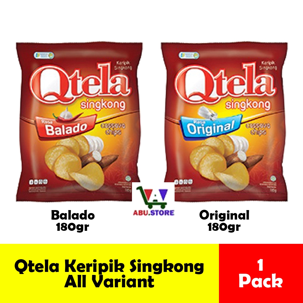 Jual Qtela Keripik Singkong Balado & Original 180/185gr | Shopee Indonesia