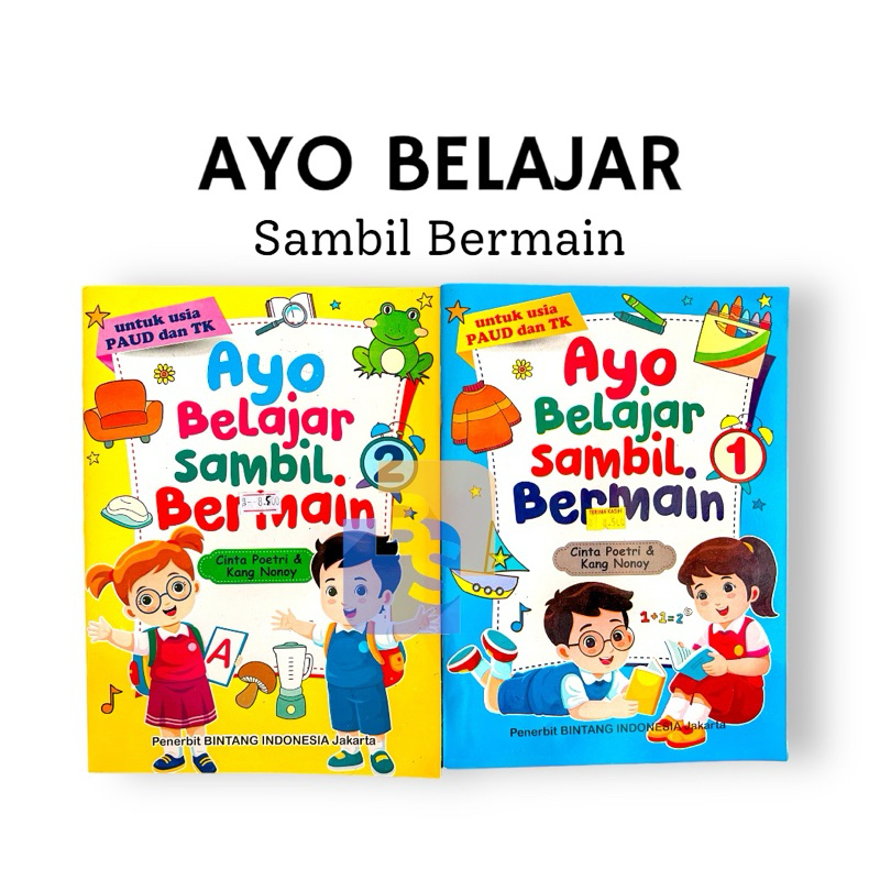 Jual Buku Tk-Paud Ayo Belajar Sambil Bermain jilid 1 & jilid 2 | Shopee Indonesia