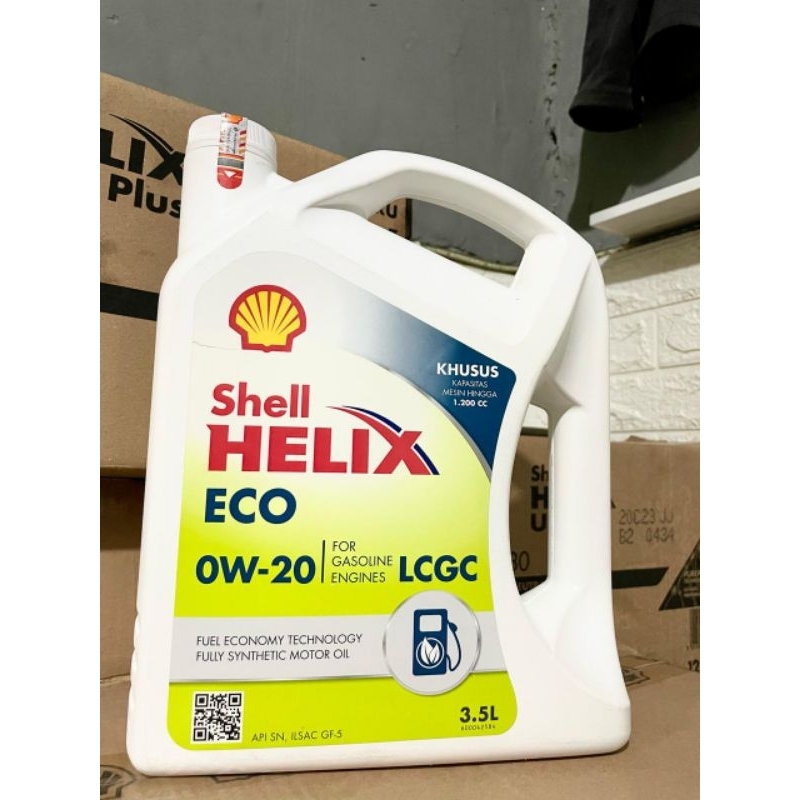 Jual Oli Shell Helix ECO 0W-20 3.5L Original Barcode | Shopee Indonesia