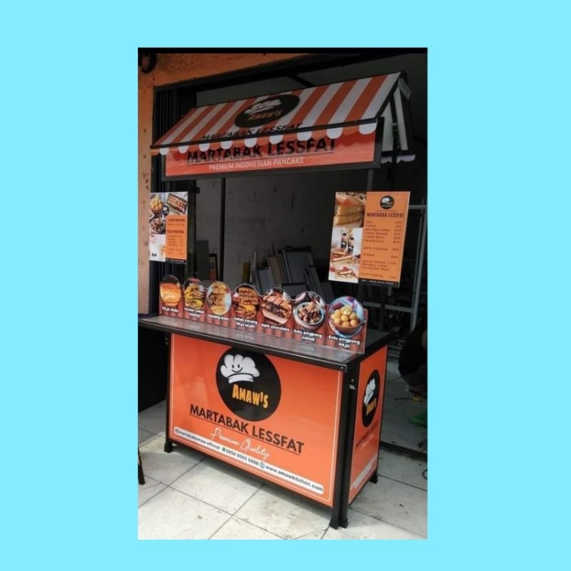 Jual Booth Portable Aluminium Black 100x60 dengan Atap Segitiga Untuk ...