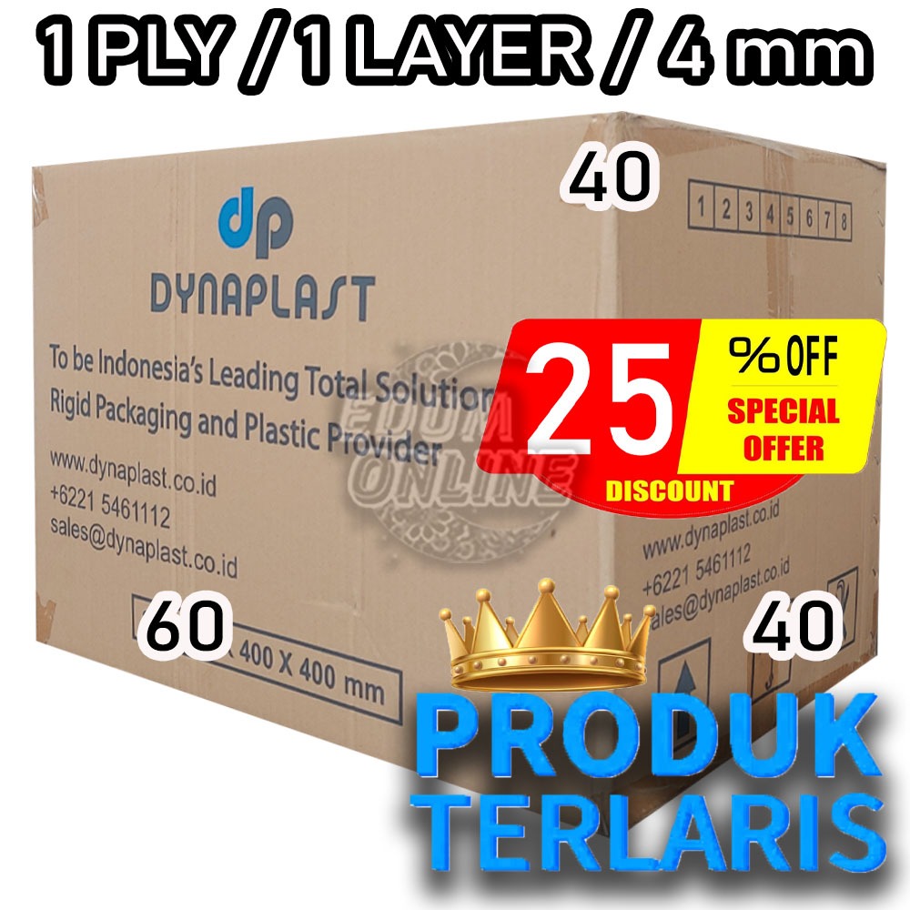 Jual Kardus Polos 2 layer 1 layer Kuat Tebal Box Pindahan Dynaplast ...