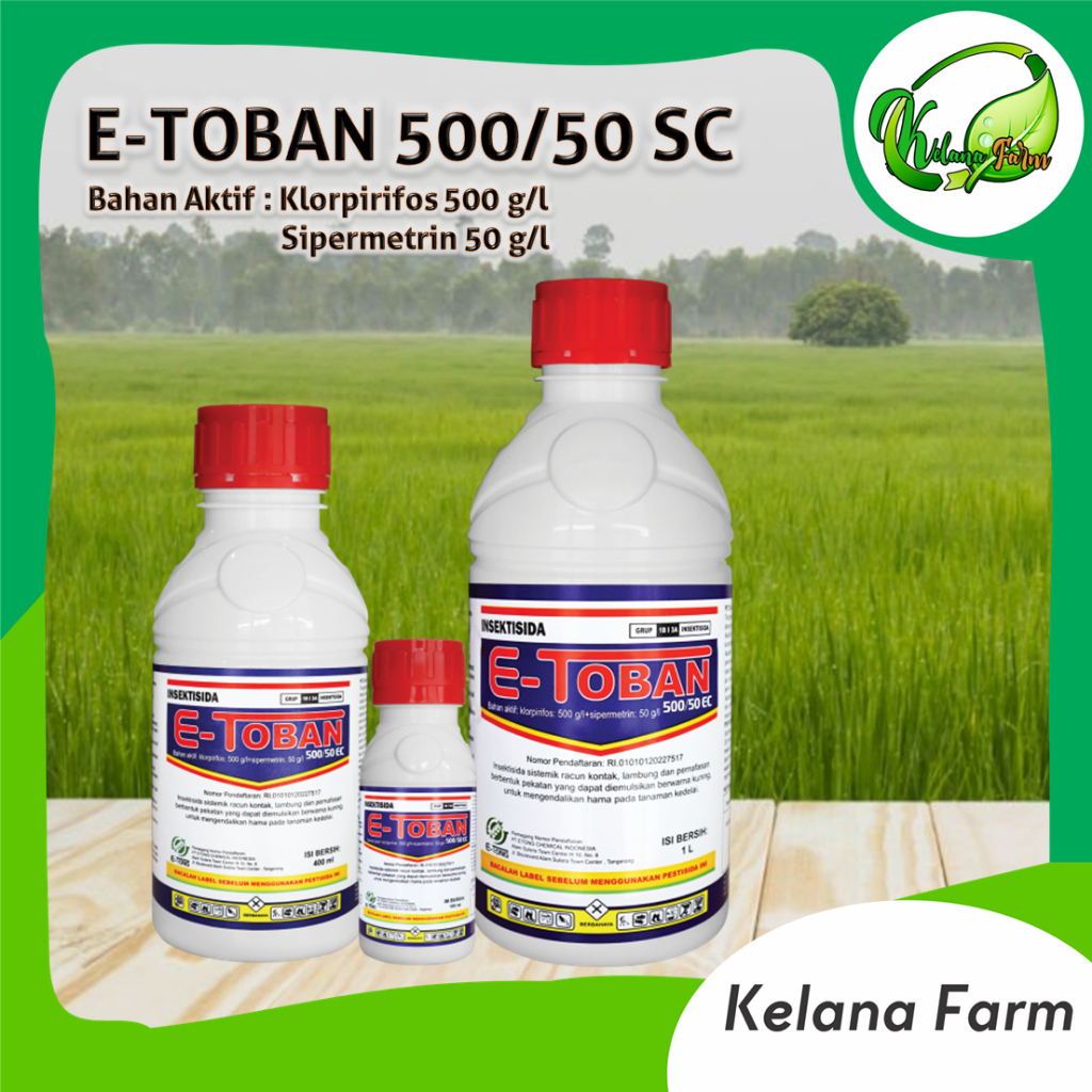 Jual ETOBAN 100ml INSEKTISIDA KLORPIRIFOS SIPERMETRIN PENGENDALI ULAT ...