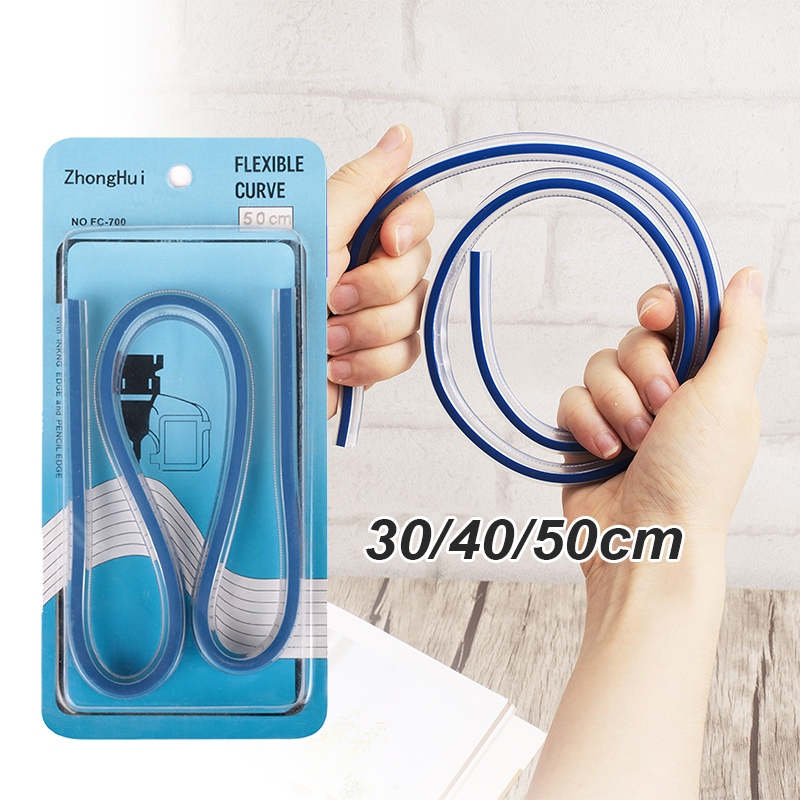 Jual Flexible Penggaris Pola 50cm Curve Ruler CT-50 Bahan Plastic Vinyl ...