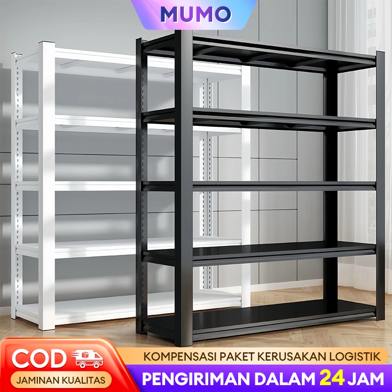 Jual Rak Besi Siku 5 susun Rak gudang Serbaguna Rak Besi 120x40x180CM ...