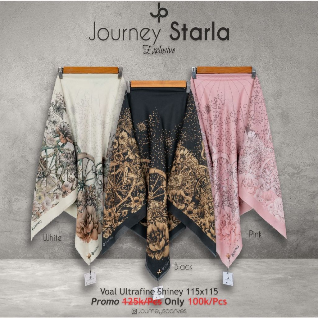 Jual Hijab Journey Scarves Exclusive Starla Series 3 Warna | Shopee ...