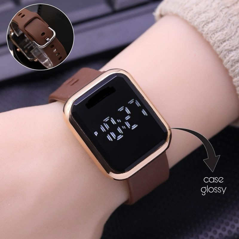 Jual BEST SELLER Jam Tangan Wanita 7130 Tali Rubber Digital LED ...