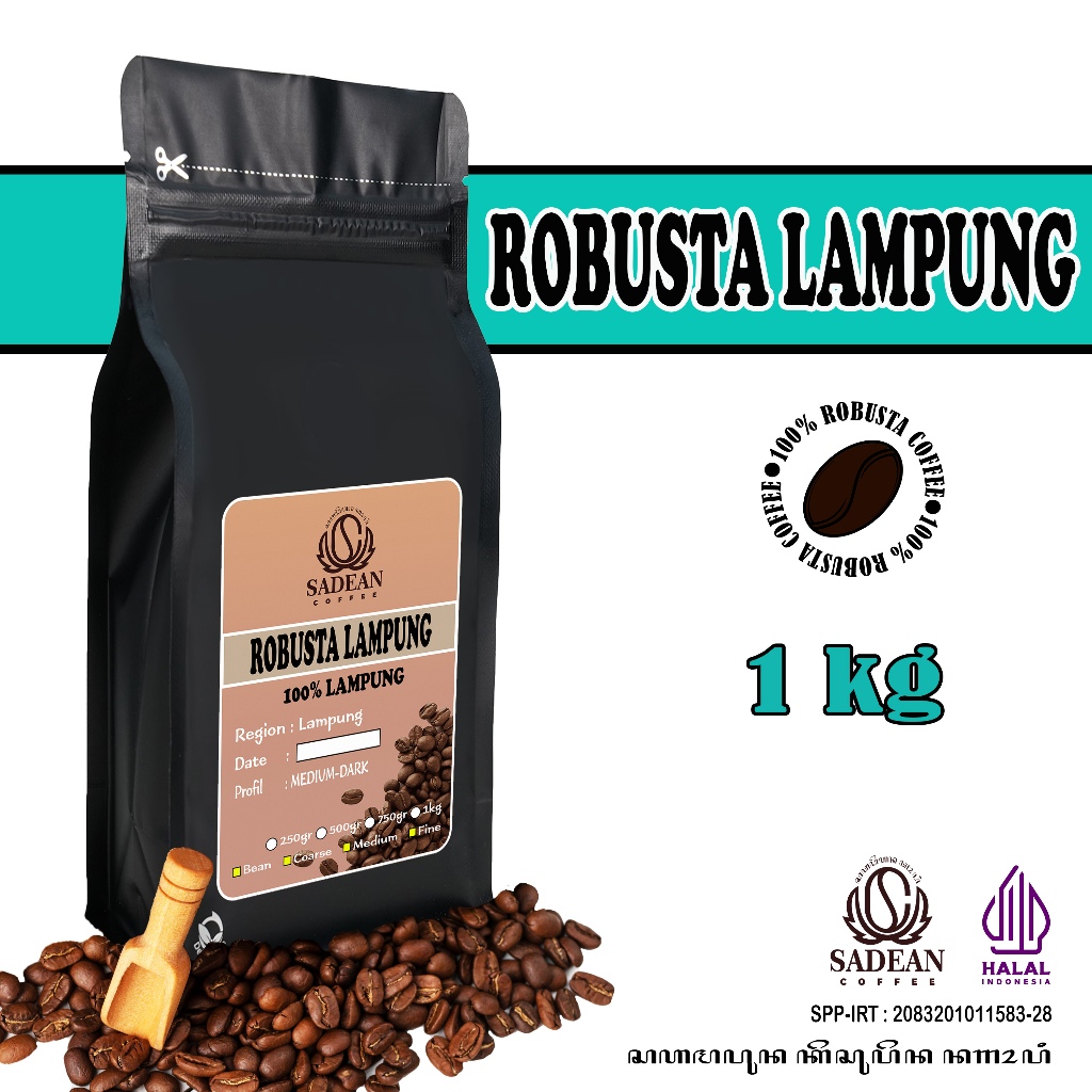 Jual Biji Kopi Bubuk Robusta Lampung 1kg / Kopi Robusta Lampung Natural ...