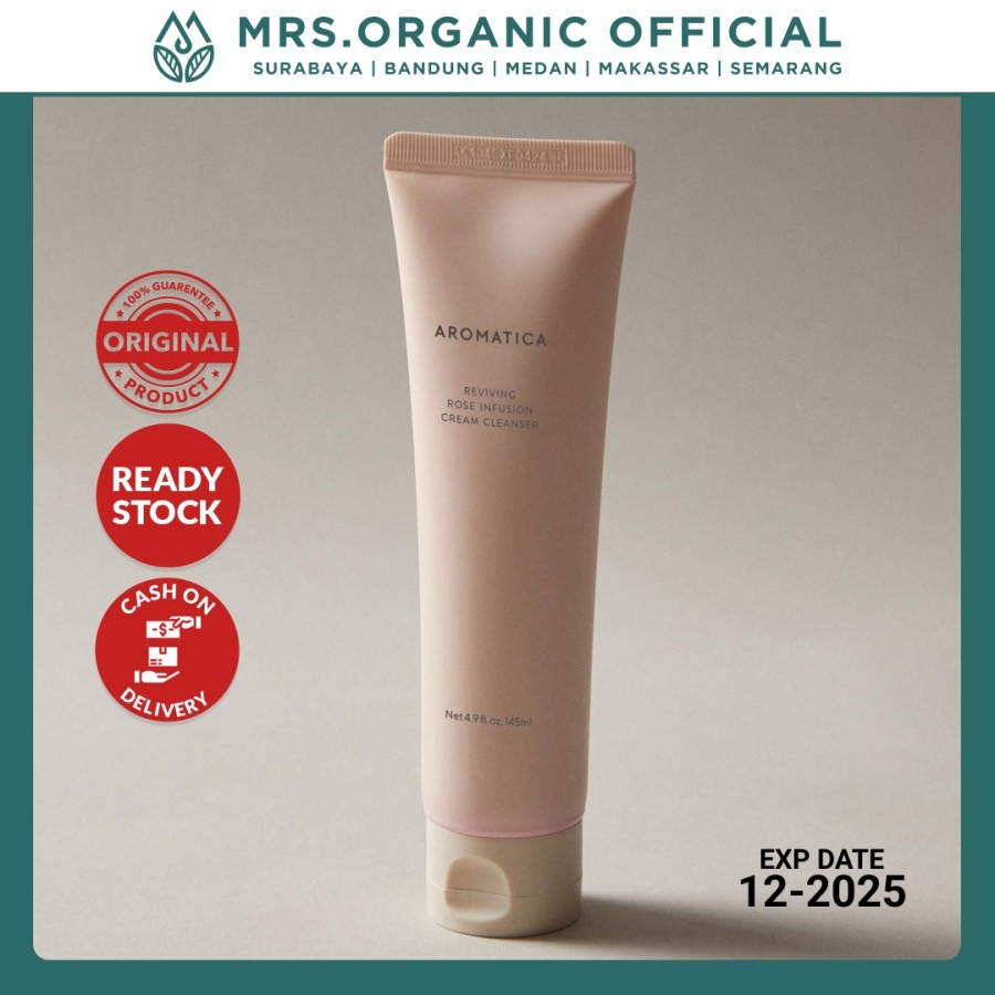 Jual Aromatica Reviving Rose Infusion Cream Cleanser 145 g | Shopee ...