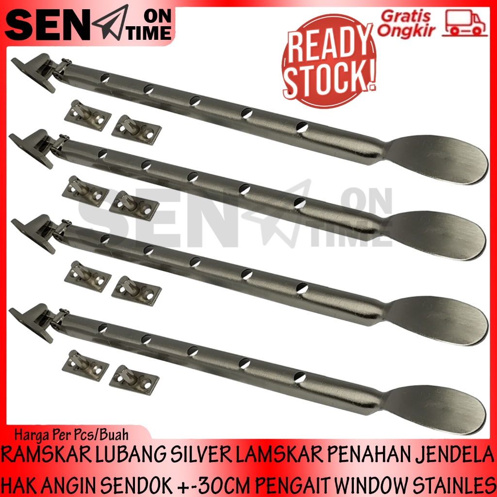 Jual RAMSKAR LUBANG SILVER LAMSKAR PUTAR PENAHAN JENDELA HAK ANGIN ...