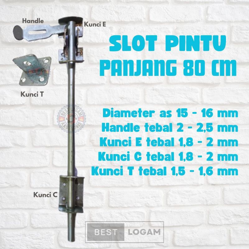 Jual Slot pintu pagar bawah/atas uk 80 cm, slot pintu henderson, pintu ...