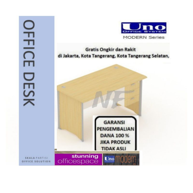 Jual MEJA KANTOR + LACI UNO UOD 7062 + LACI UFD 7061 MODERN MEJA KANTOR ...