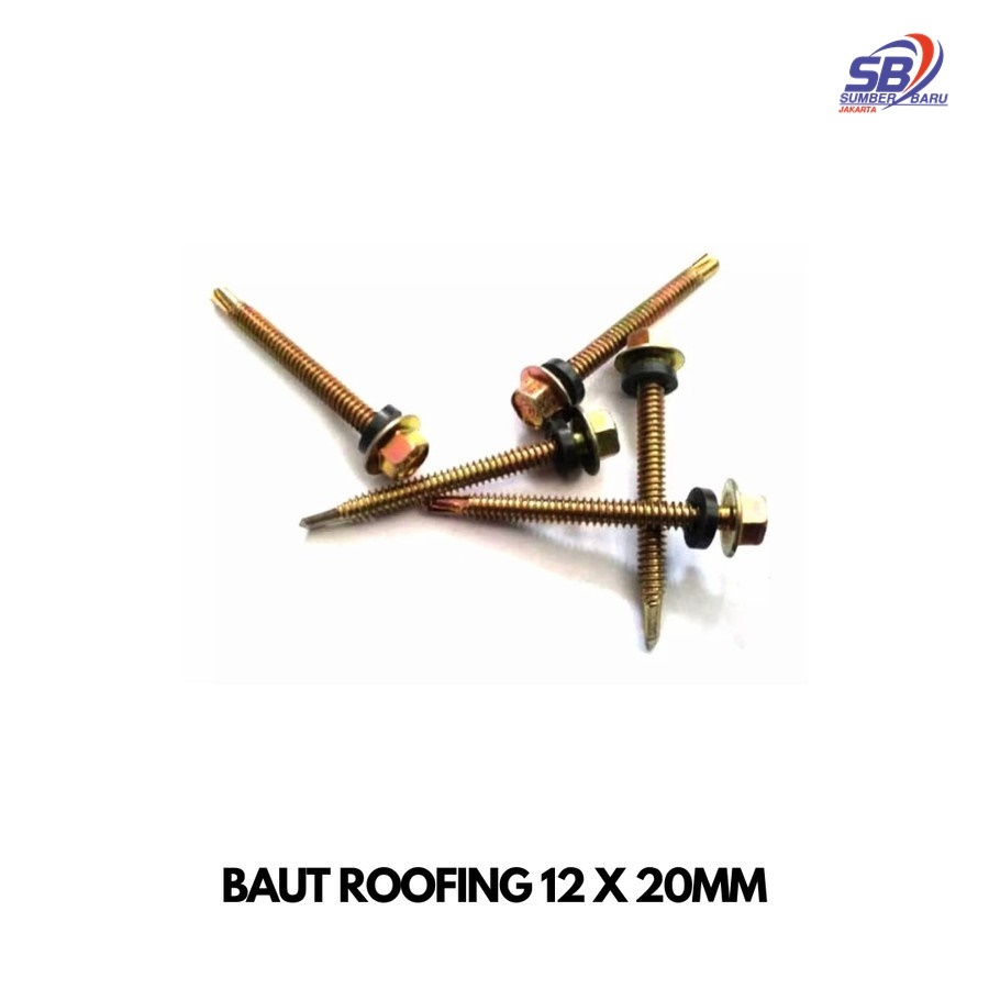 Jual 50Pcs Baut Roofing Kuning 12x20mm 2cm Skrup Atap Spandek Baja ...