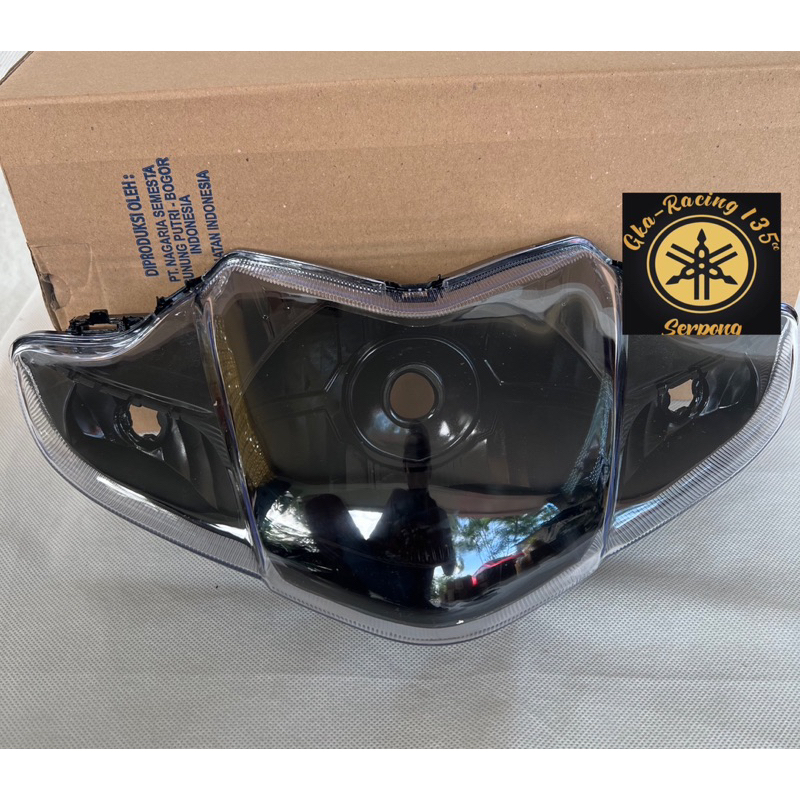 Jual REFLEKTOR LAMPU DEPAN REVO ABSOLUTE HITAM SMOKE | Shopee Indonesia