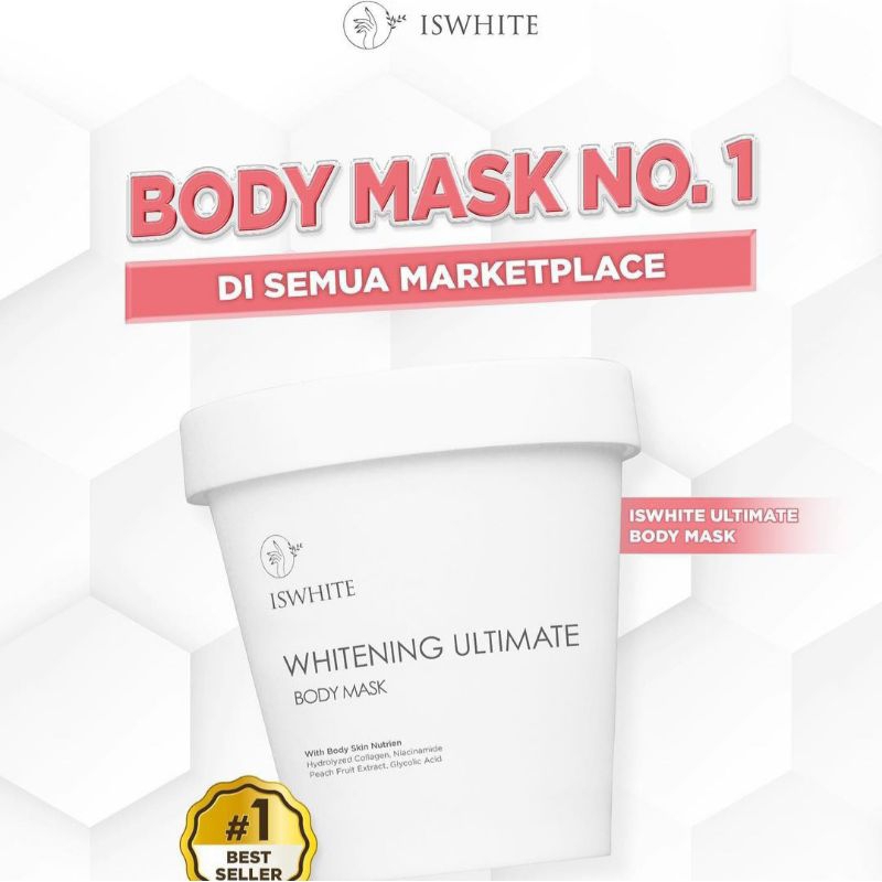 Jual ISWHITE WHITENING ULTIMATE BODY MASK | Shopee Indonesia