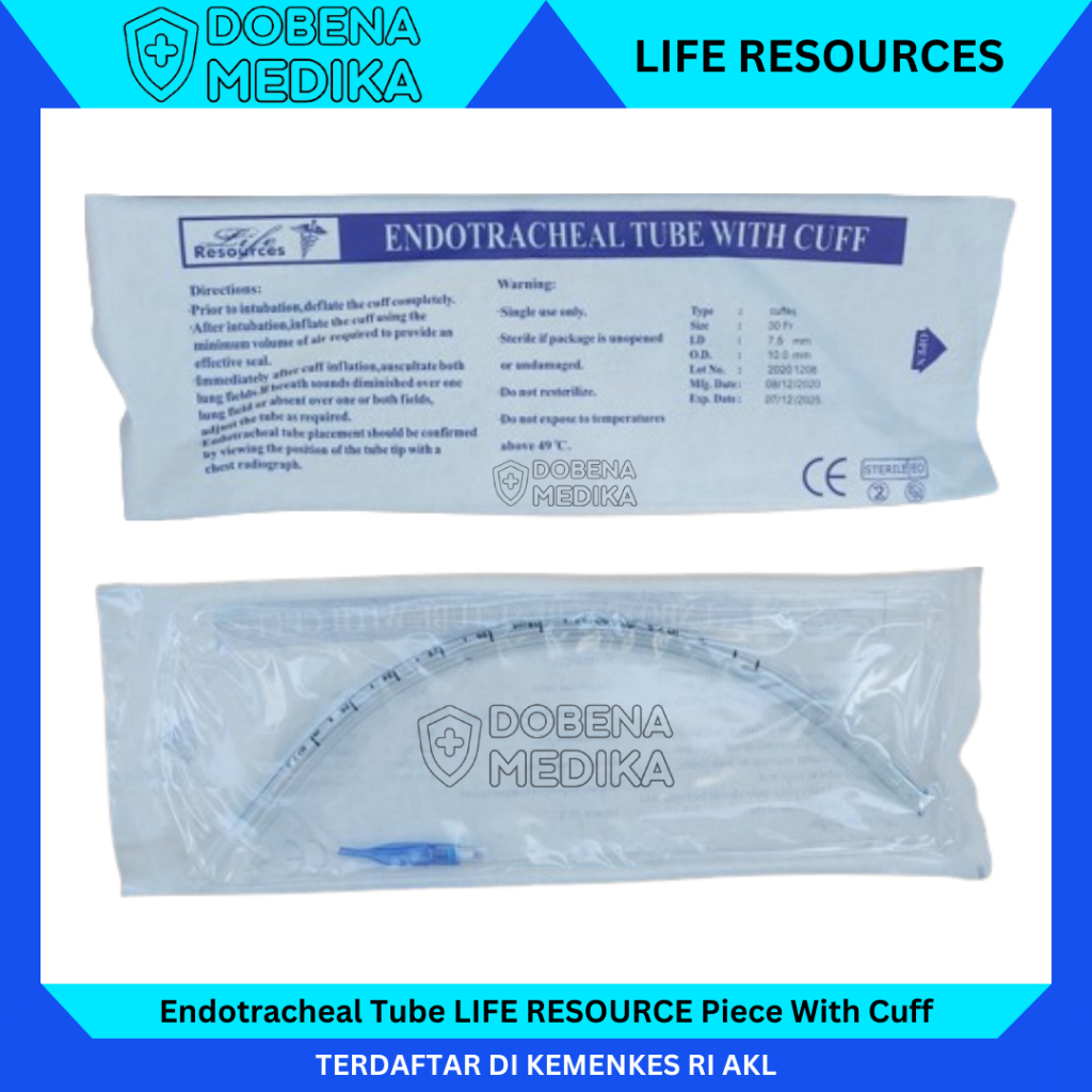 Jual Life Resources ETT Endotracheal Tube Endo Tracheal Tube | Shopee ...