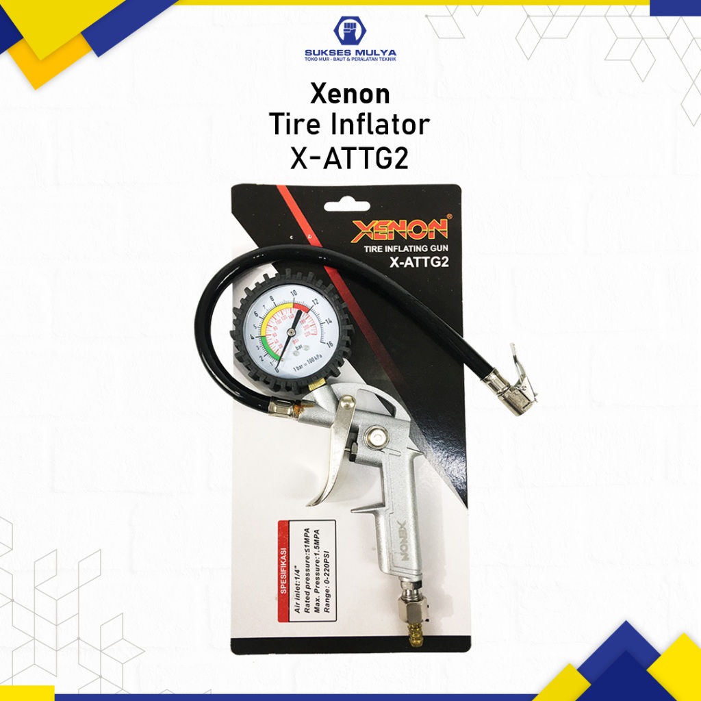 Jual Pengisi Angin Ban XENON TG2 - Dual Chuck Tire Inflator - Alat ...