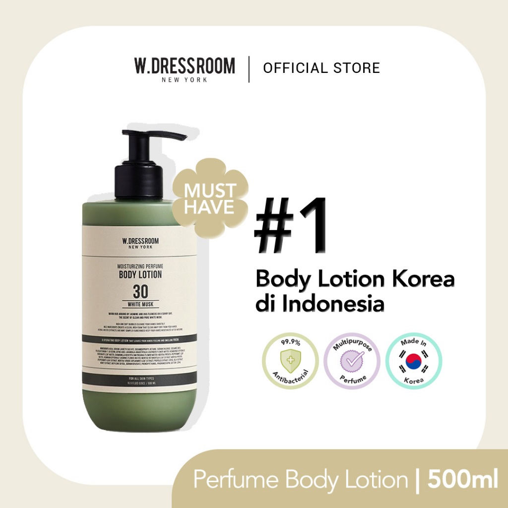 Jual W Dressroom Body Lotion No 30 White Musk (500 ml) | Shopee Indonesia