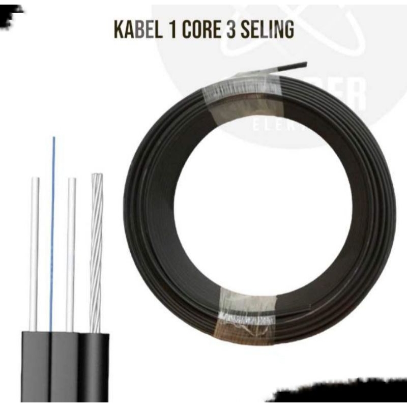 Jual dropcore potongan 150 meter 1 core 3 seling tanpa connector ...