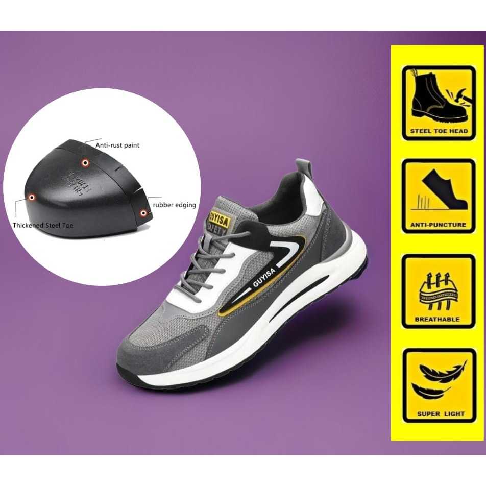 Jual Sepatu Safety Sporty Sepatu Ujung Besi Keselamatan Kerja Import ...