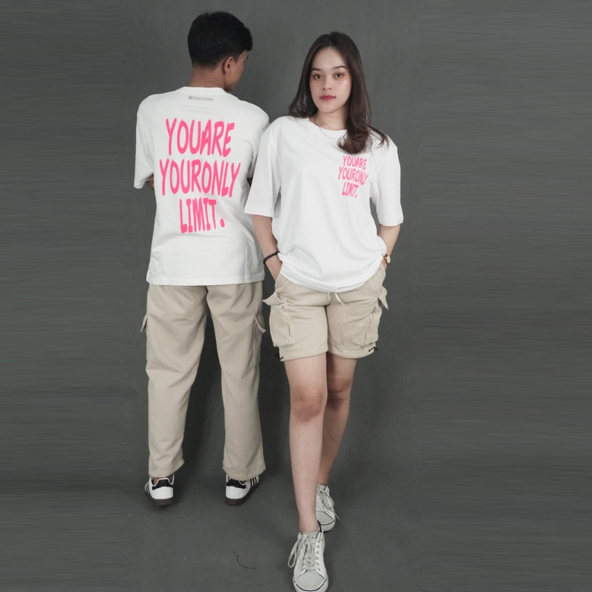 Jual Khankhen Tshirt Only Limit Cotton combat 24s Sablon 3D Puff Foam ...