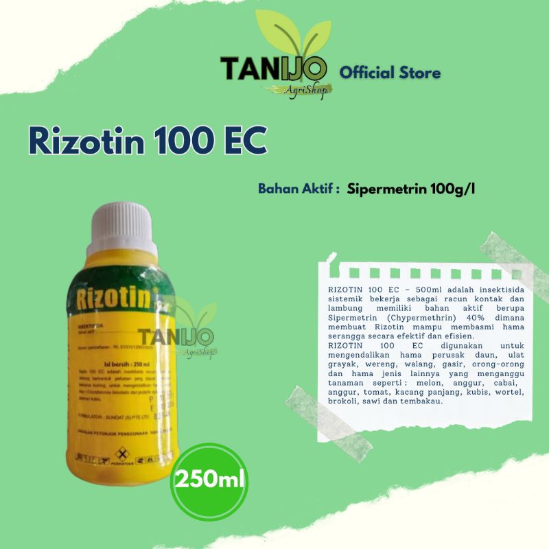 Jual Rizotin 100ec 250ml untuk hama ulat | Shopee Indonesia