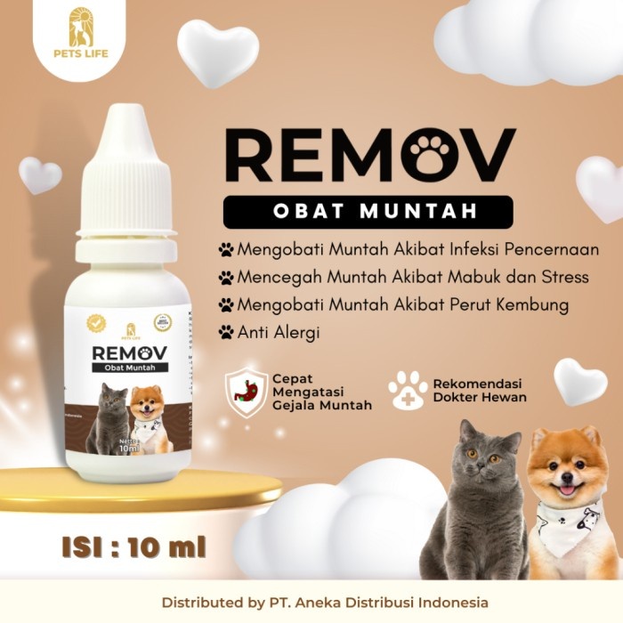 Jual REMOV obat muntah kucing 10ml obat kucing muntah | Shopee Indonesia