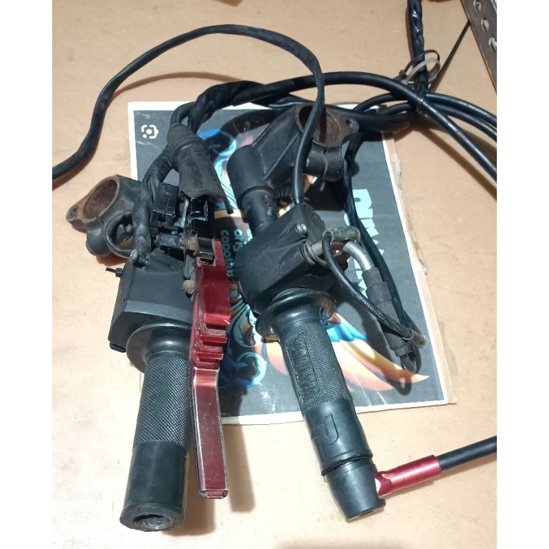 Jual Stang jepit setang setir Yamaha R15 old v2 komplit dengan saklar ...