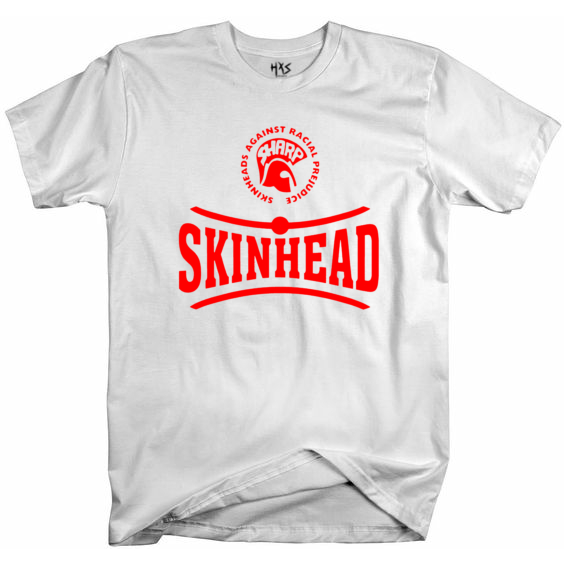 Jual SHARP SKINHEAD TSHIRT 24S WHITE | Shopee Indonesia