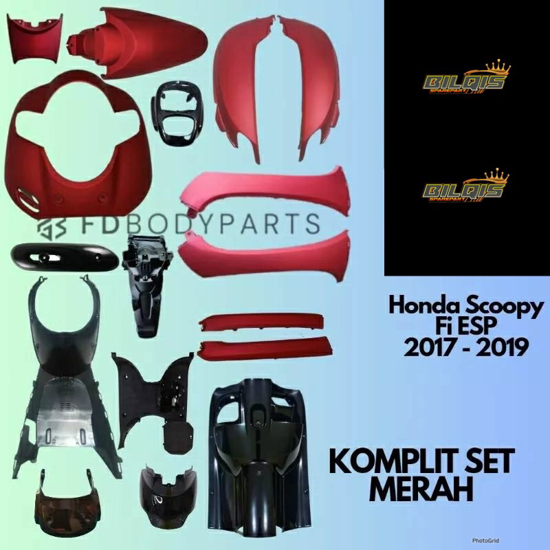 Jual body scoopy fi esp cover fullset body halus dan kasar scoopy fi ...