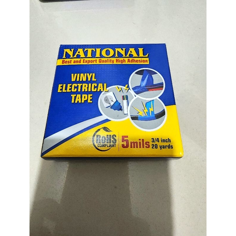 Jual Lakban Isolasi Listrik National PVC 3/4 inch x 20 Yard | Shopee ...