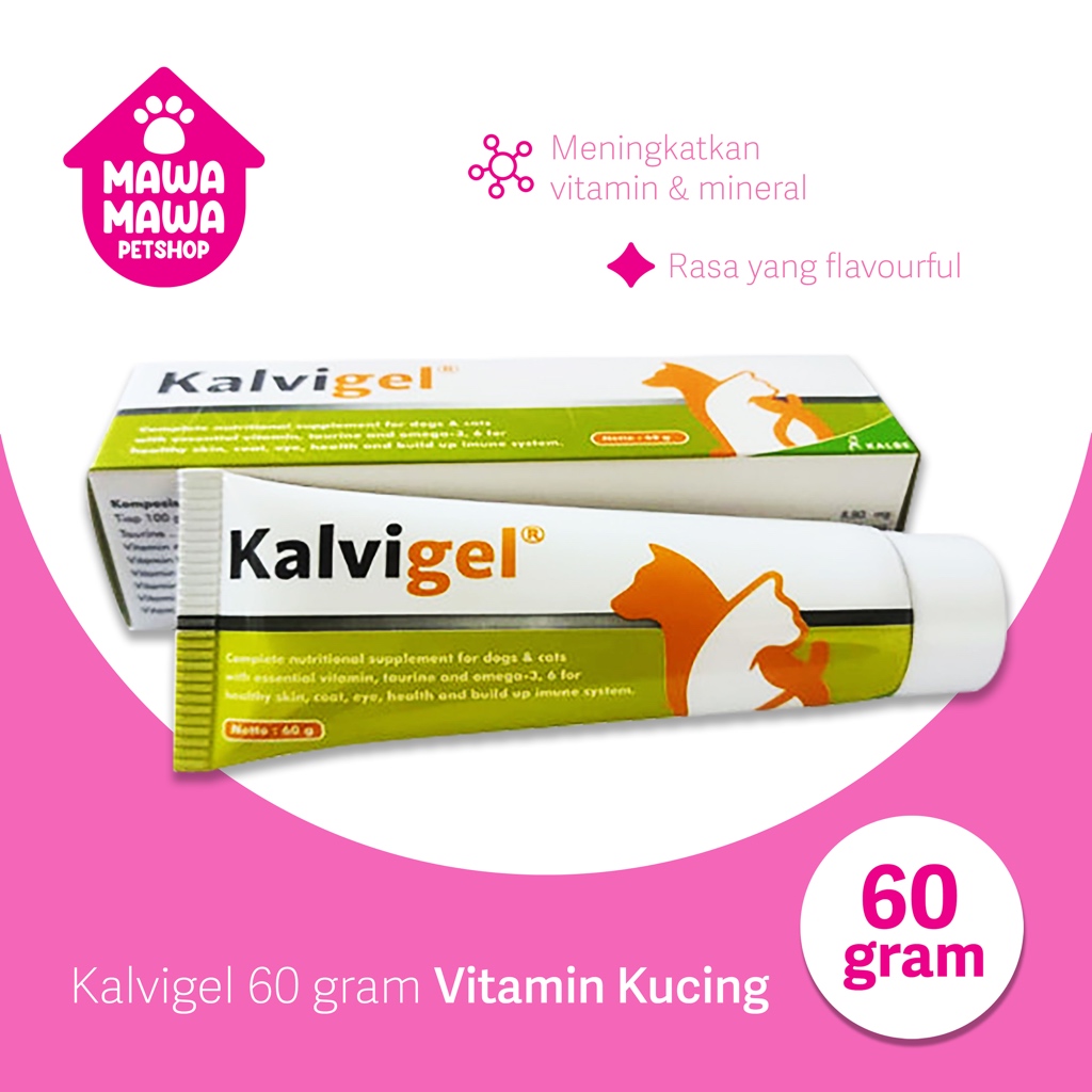 Jual Kalvigel Vitamin Kucing 60 Gram Penambah Nafsu Makan dan Daya ...