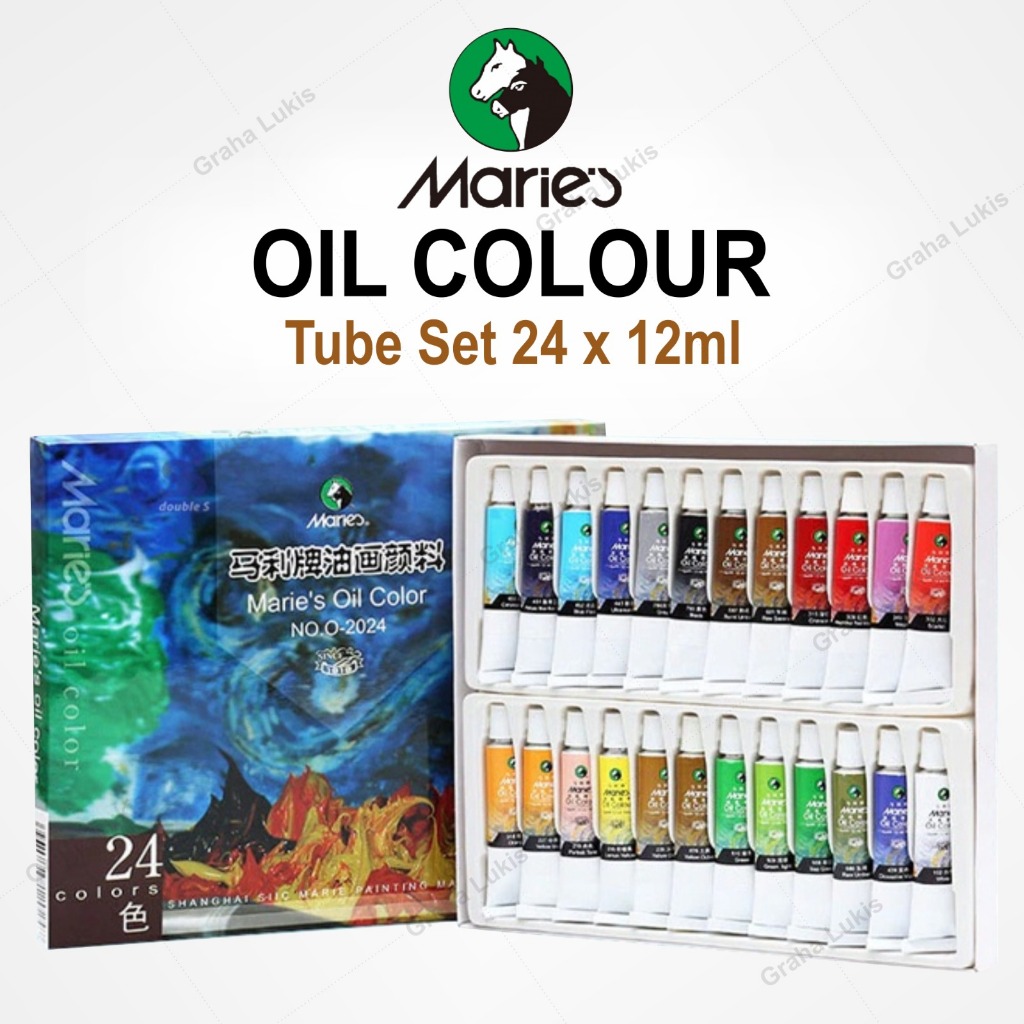 Jual Cat Minyak Maries Oil Color set 24 | Shopee Indonesia
