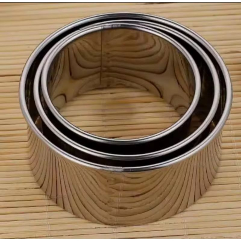 Jual Cetakan Roti Bulat Cetakan Cromboloni Ring Burger Ring Cutter Ring ...