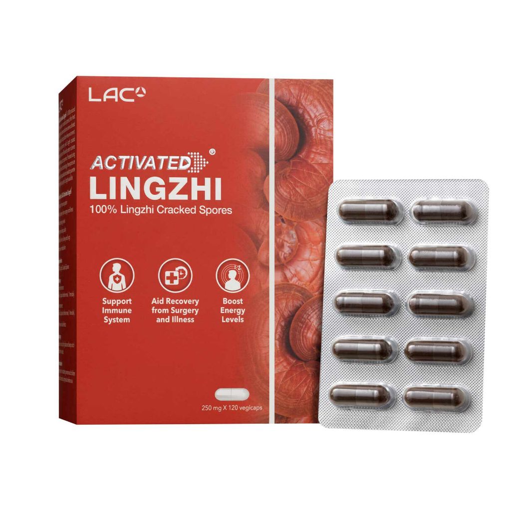 Jual LAC ACTIVATED Lingzhi - 100% Lingzhi Cracked Spores (120 vegicaps ...