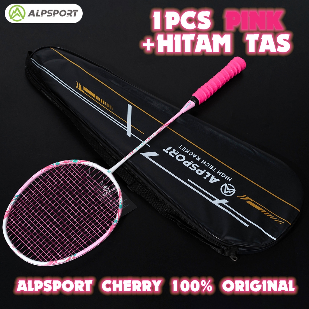 Jual ALPSPORT New Cherry Badminton Racket 100% Serat Karbon Penuh ...