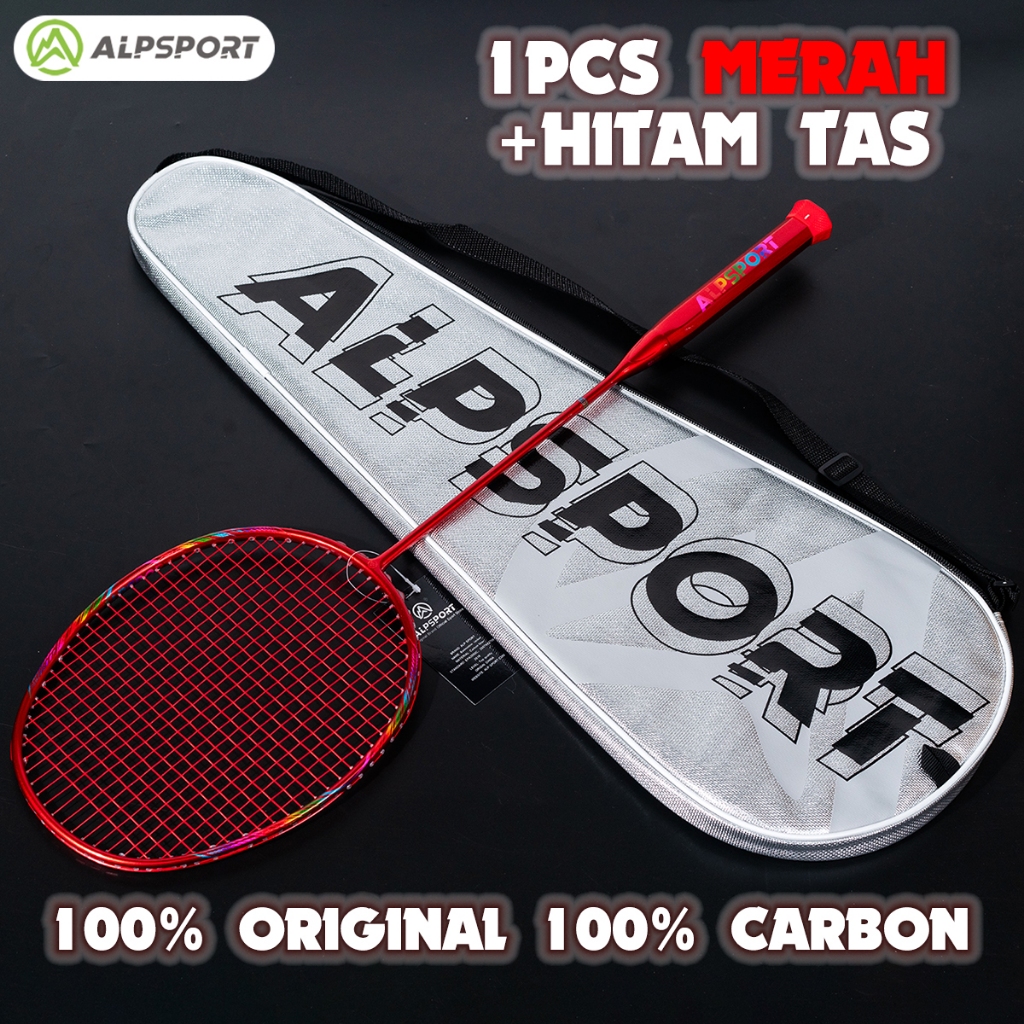 Jual ALPSPORT New Cherry Badminton Racket 100% Serat Karbon Penuh ...