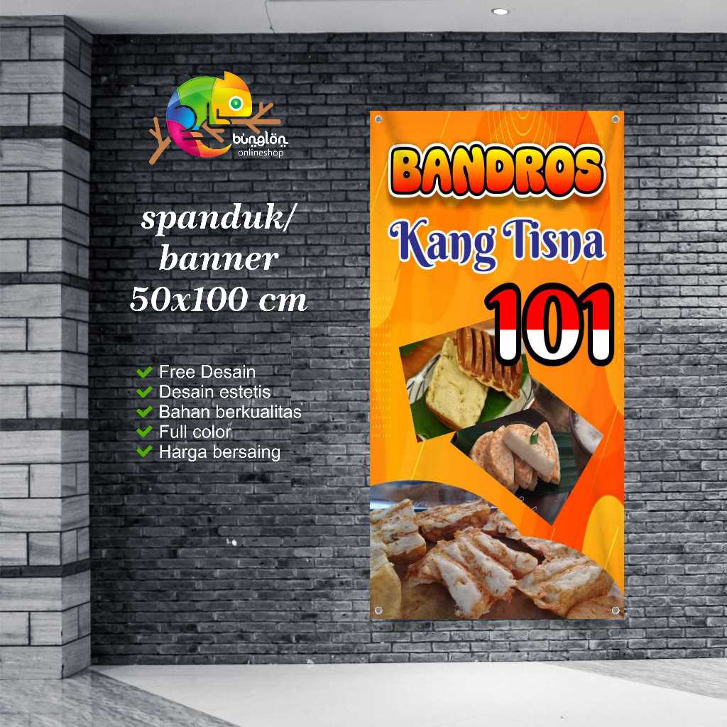 Jual Spanduk Banner 50x100 Bandros Custom Desain | Shopee Indonesia