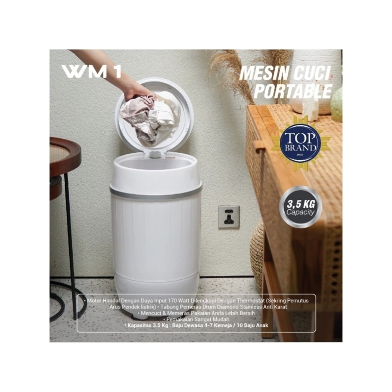 Jual MESIN CUCI PORTABLE MITO WM1 - MESIN CUCI MINI PORTABLE 3,5 KG ...