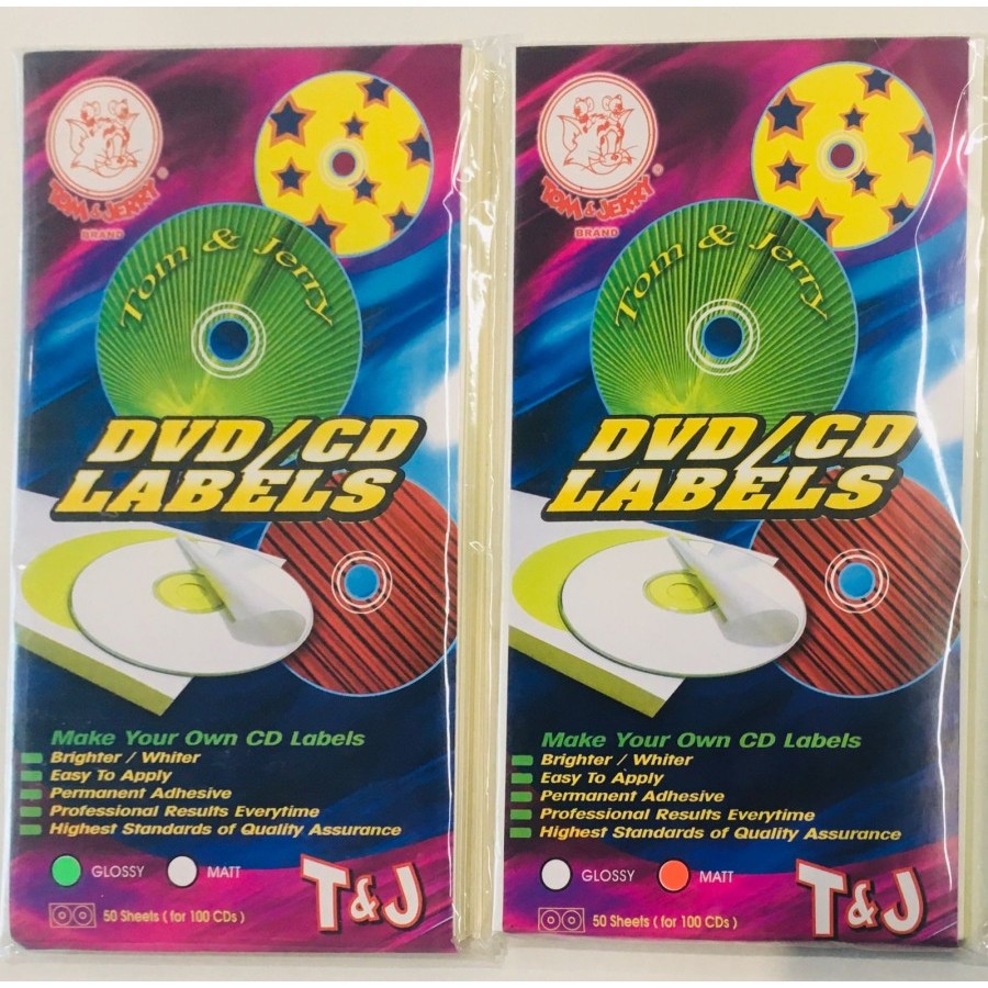 Jual T&J DVD / CD LABELS (MATT / GLOSSY) | Shopee Indonesia