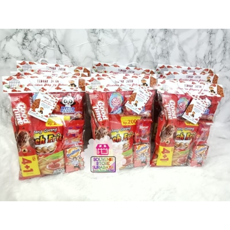 Jual Snack Ultah Merah / Paket Snack Ultah Serba Merah / Bingkisan ...