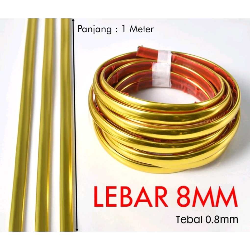 Jual List Plat Strip Mirror Gold Silver Rose Black List Plat Strip ...